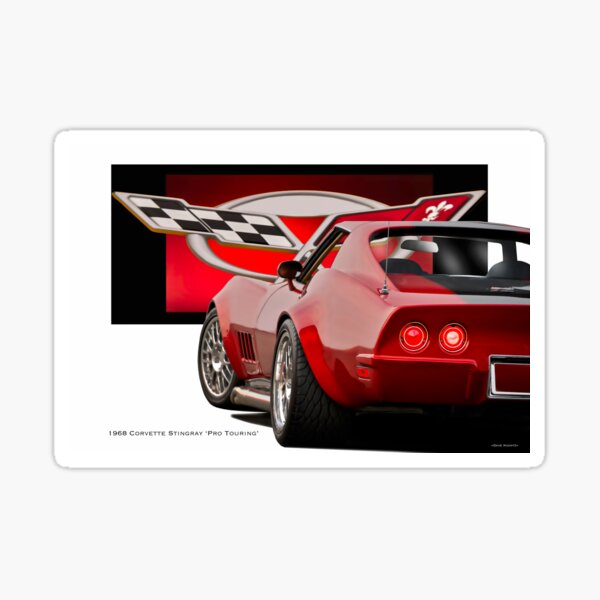 "1968 Corvette 'Pro Touring' C3 Stingray" Sticker by DaveKoontz | Redbubble