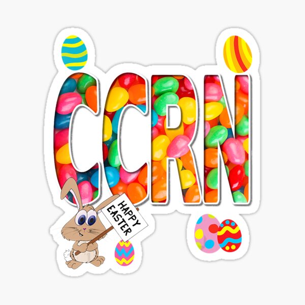 "Nurses Easter Jellybean Ccrn Funny Easter Rabbit Eggs" Sticker by ...