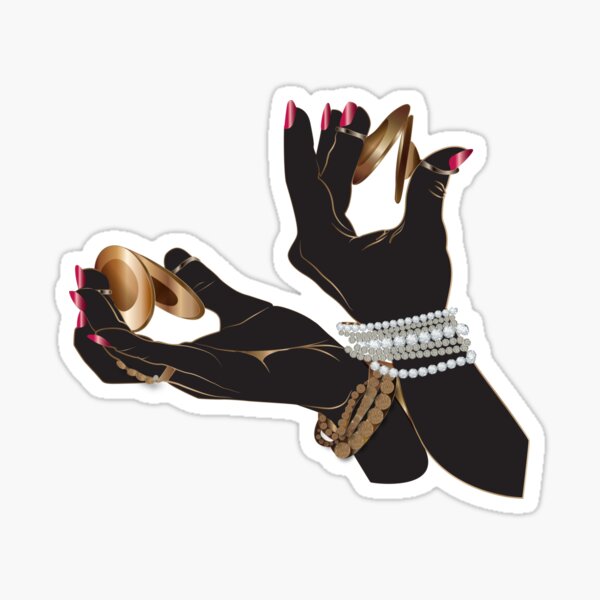 "Gold Cymbals Sound (Sajat in Arabic)" Sticker by Nobiya | Redbubble