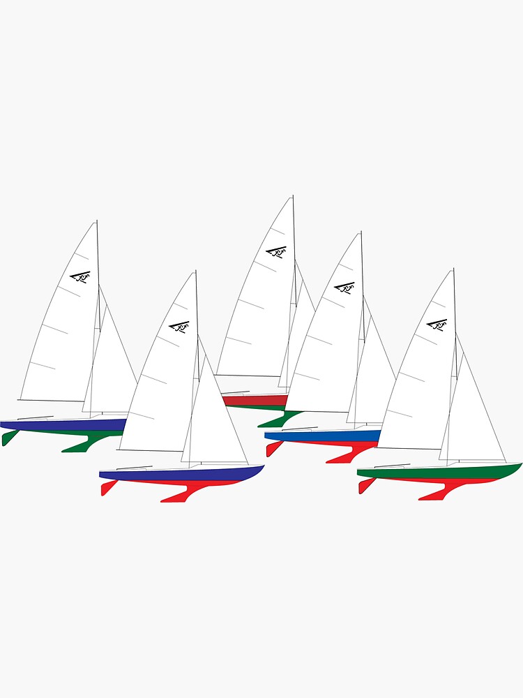 "Flying Fifteen Sailboats Racing" Sticker for Sale by CHBB | Redbubble