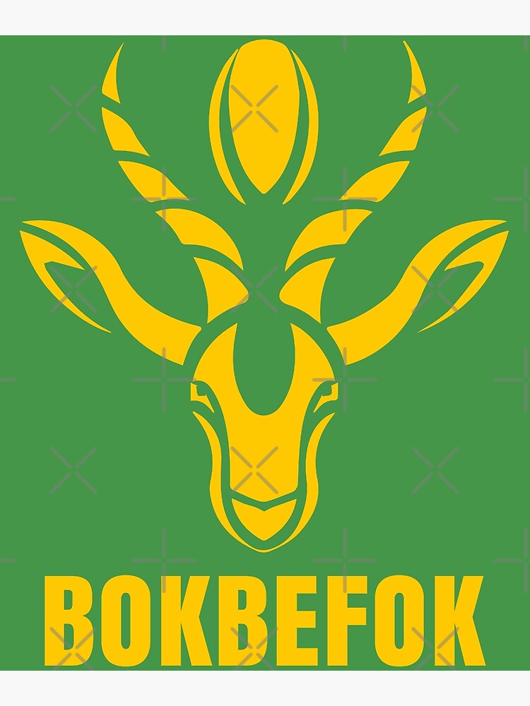 "Bokbefok South Africa Rugby World Champion Springboks Gift" Poster for ...