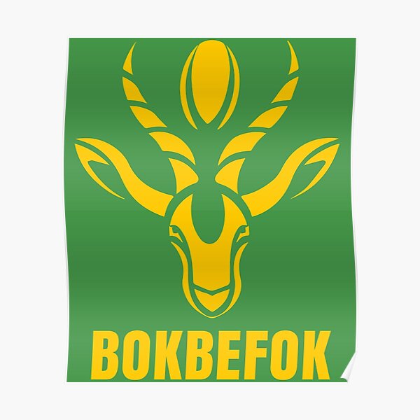 "Bokbefok South Africa Rugby World Champion Springboks Gift" Poster for ...