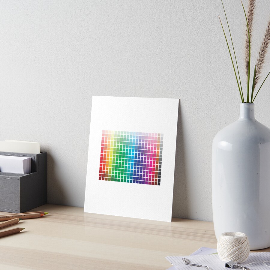 "Color grid, color palette, colors" Art Board Print by DerSenat | Redbubble
