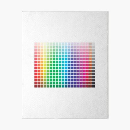 "Color grid, color palette, colors" Art Board Print by DerSenat | Redbubble