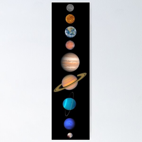 Vertical Solar System Poster Solar System Wall Art, The Solar System