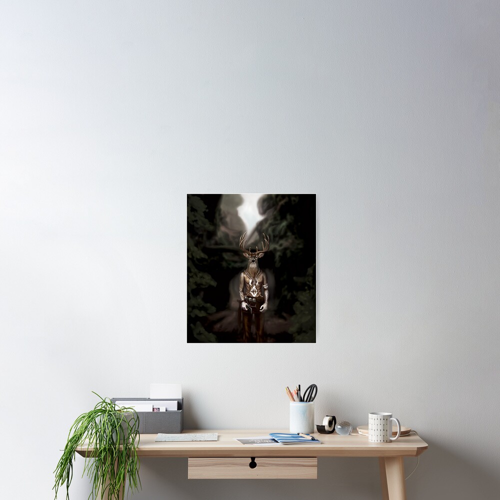 "Skinwalker shaman medicine man deer head" Poster for Sale by ...