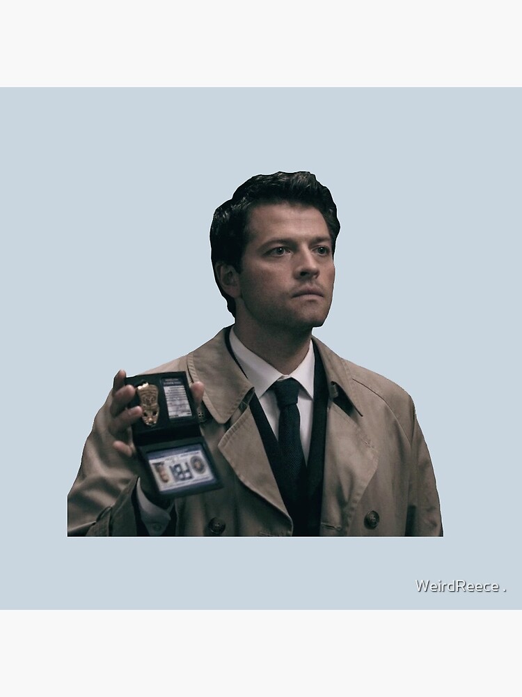 "Castiel FBI Badge" Pin by ReeceIsTrash | Redbubble