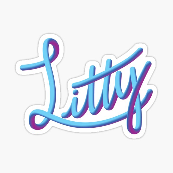 "Litty cursive 3d " Sticker for Sale by emwing14 | Redbubble