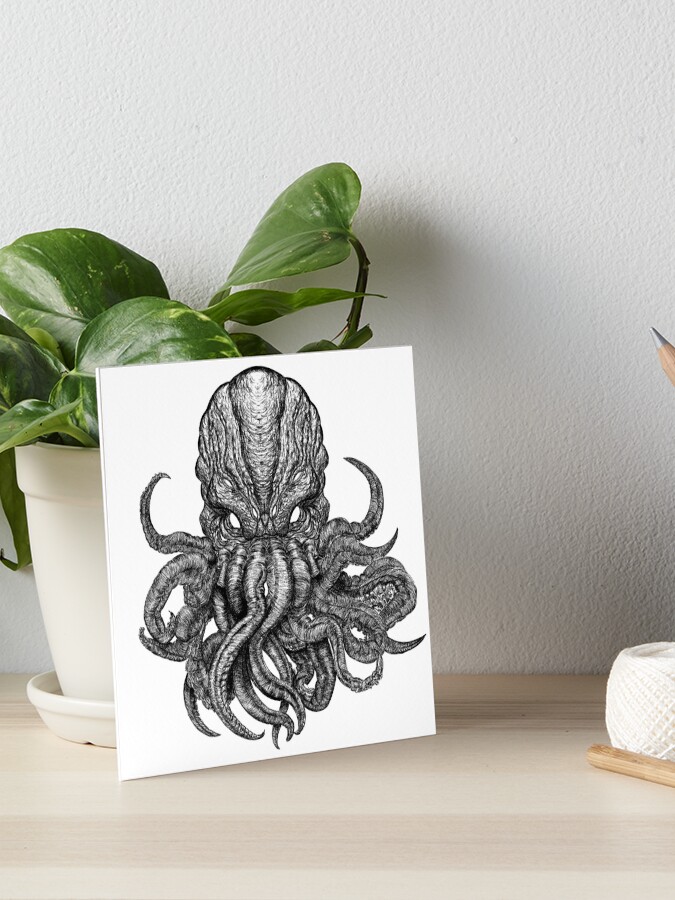 "CTHULHU FACE" Art Board Print by Charlie-ER | Redbubble