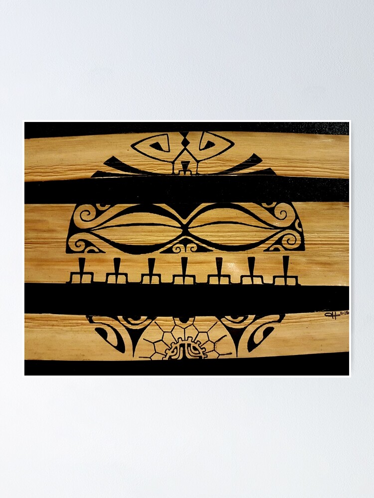 " on traditional tapa. Drawings inspired by Polynesian and Marquesan ...