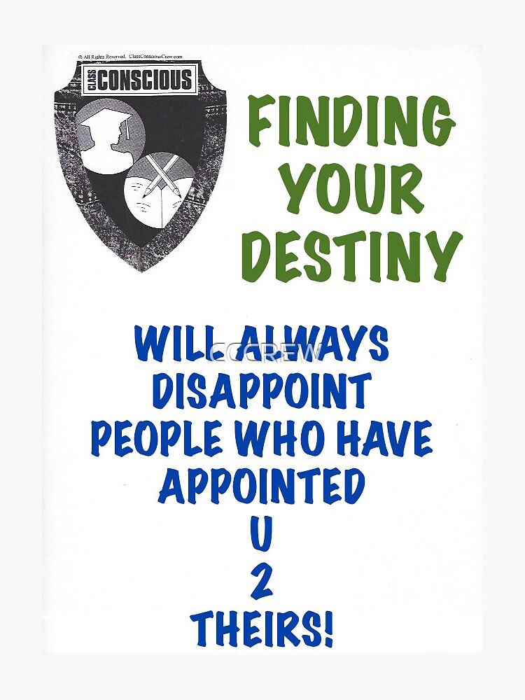 "FIND YOUR DESTINY" Sticker for Sale by CCCREW | Redbubble