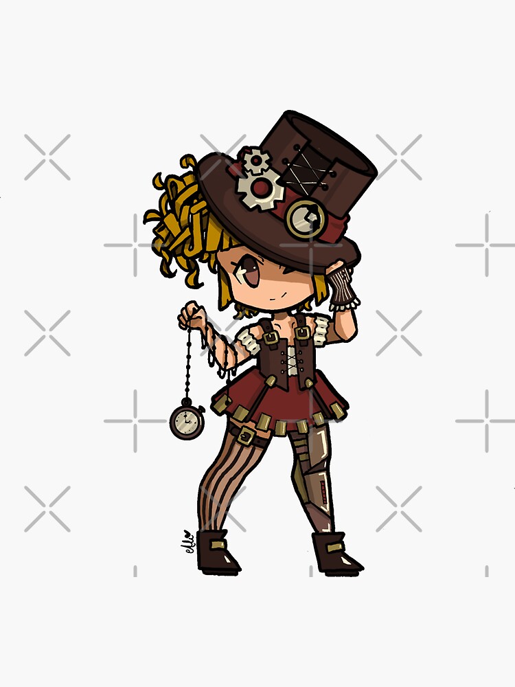 "Chibi Steampunk Girl" Sticker by aligines | Redbubble