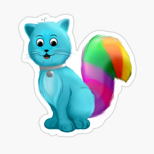 "Kyoot the cat" Sticker by Vpedder | Redbubble