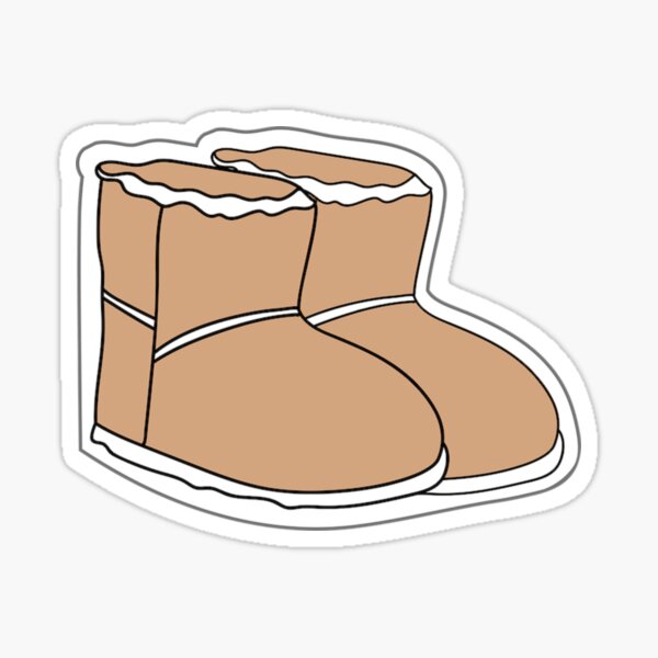 "Ugg winter boot " Sticker by Simplyjanai | Redbubble