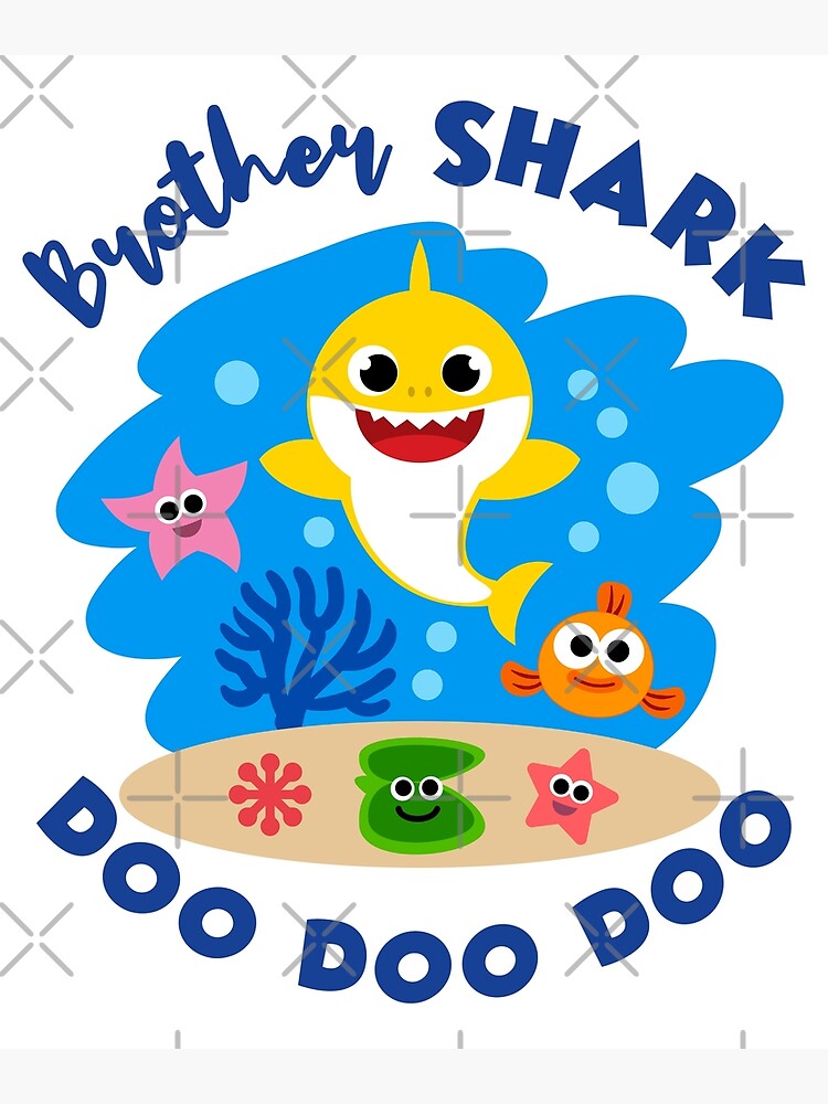 "Brother Shark Gift Cute Baby Shark Design Matching Family Set Doo Doo ...