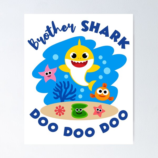"Brother Shark Gift Cute Baby Shark Design Matching Family Set Doo Doo ...