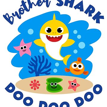 "Brother Shark Gift Cute Baby Shark Design Matching Family Set Doo Doo ...