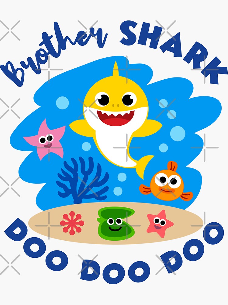"Brother Shark Gift Cute Baby Shark Design Matching Family Set Doo Doo ...