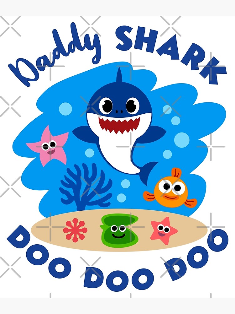 "Daddy Shark Gift Cute Baby Shark Design Matching Family Set Doo Doo ...