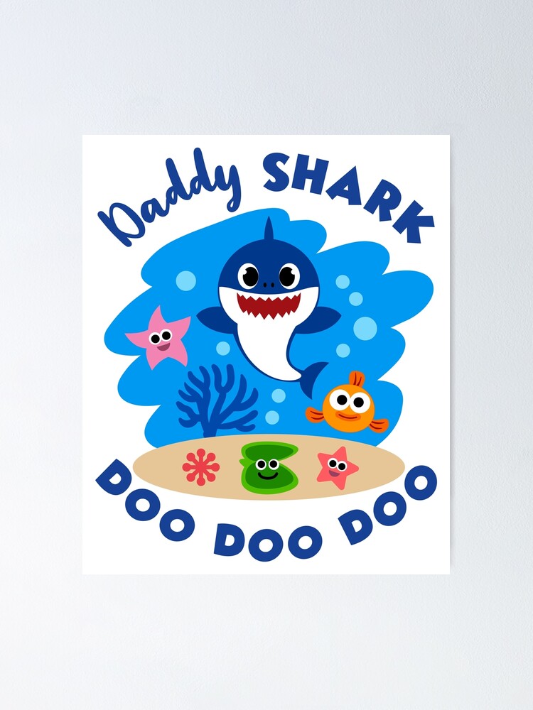 "Daddy Shark Gift Cute Baby Shark Design Matching Family Set Doo Doo ...