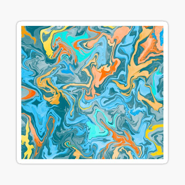 "Melted Colors" Sticker for Sale by DeborahCruz | Redbubble
