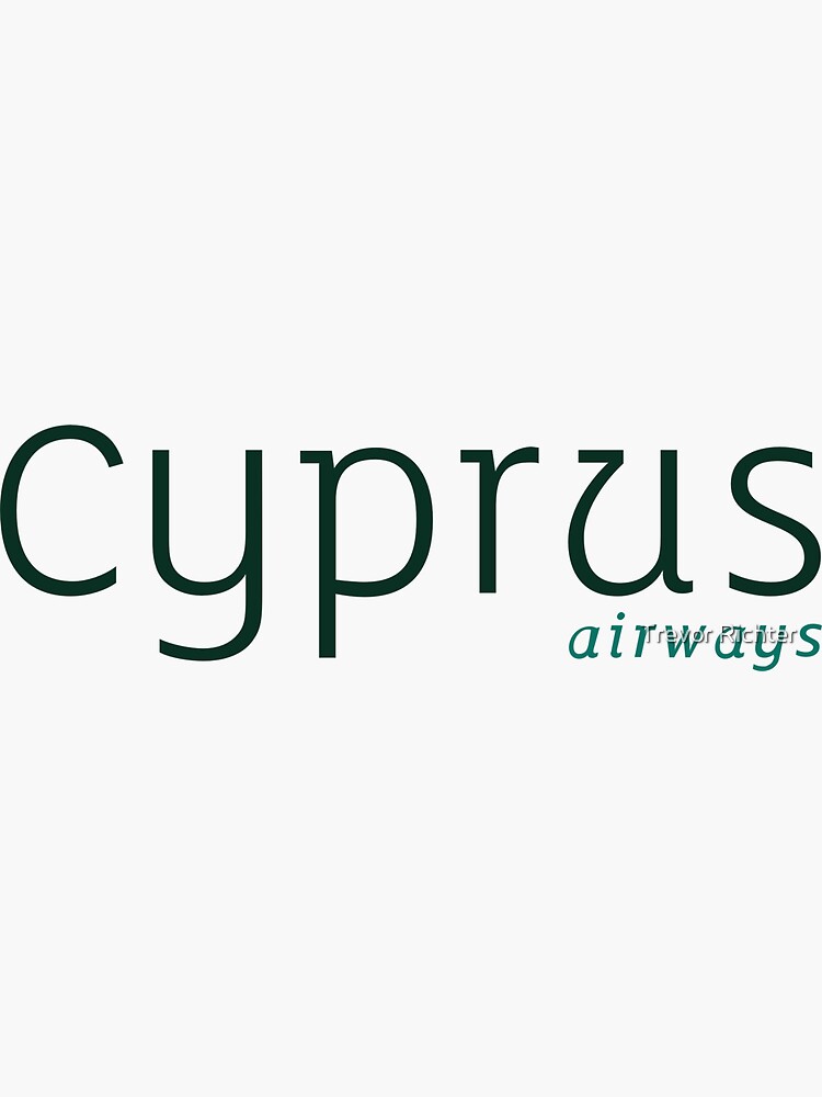 "Cyprus Airways logo" Sticker by trevorr | Redbubble