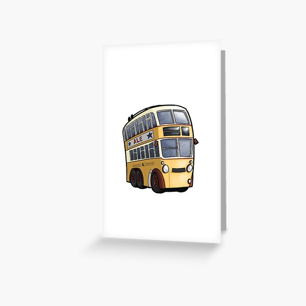 "Newcastle Trolleybus Cartoon" Greeting Card by NERailwayartist | Redbubble