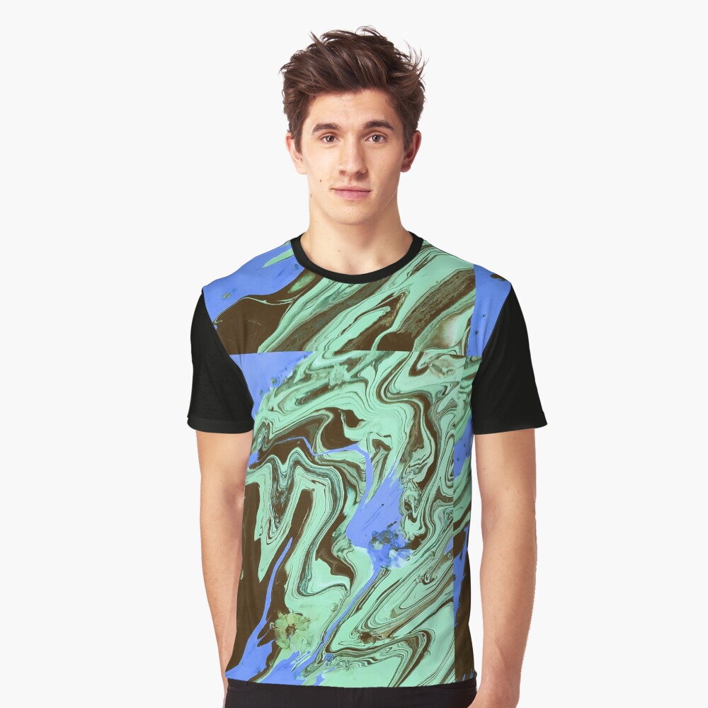 "Distorted Funky Neon Marble" T-shirt for Sale by estellef | Redbubble ...