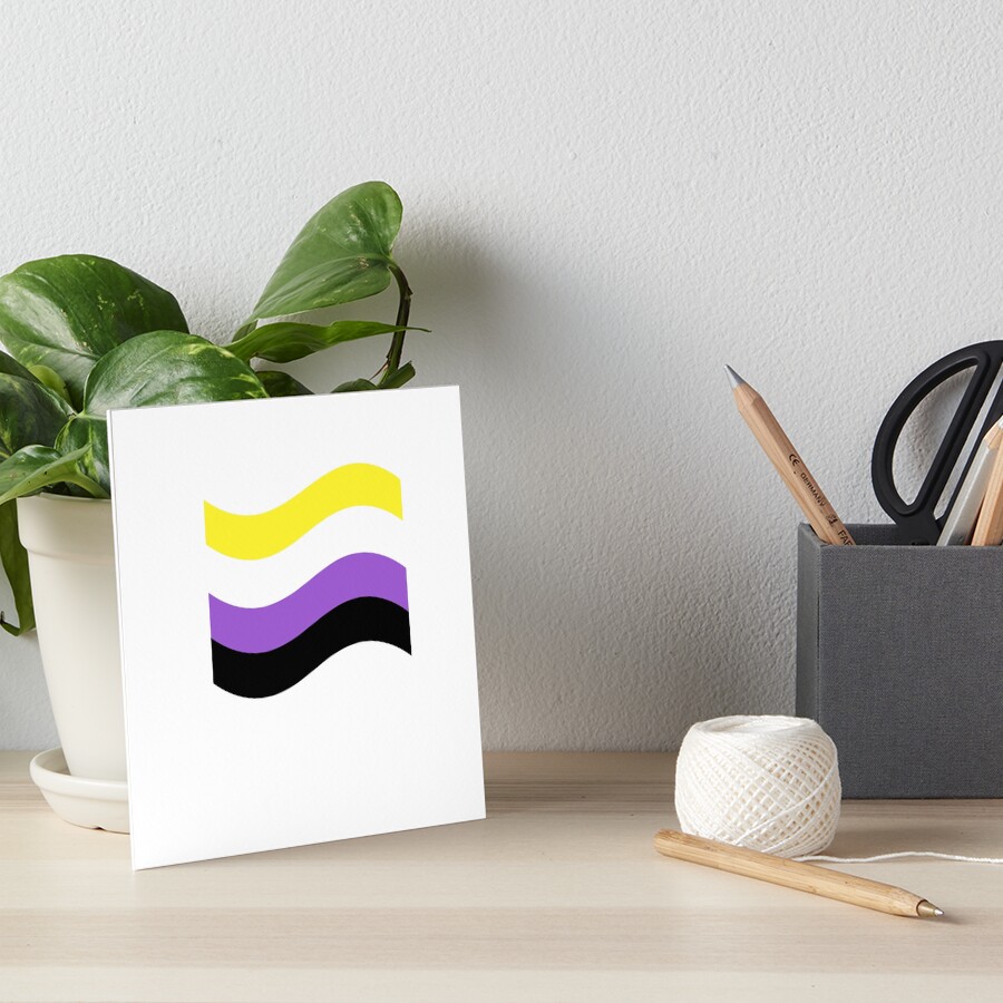 "Nonbinary Pride Flag" Art Board Print for Sale by mockingjaeart ...