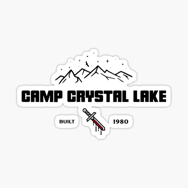 "CRYSTAL LAKE" Sticker for Sale by StudioMaguyver | Redbubble