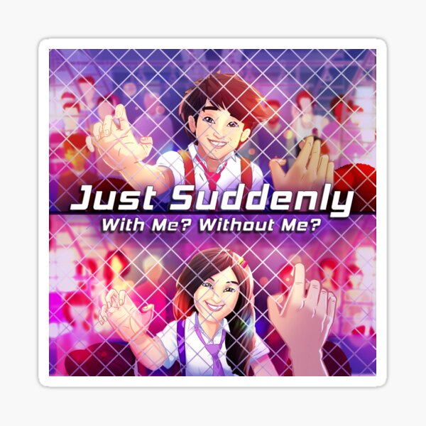 "With Me Without Me Album Cover Art" Sticker by JustSuddenly | Redbubble