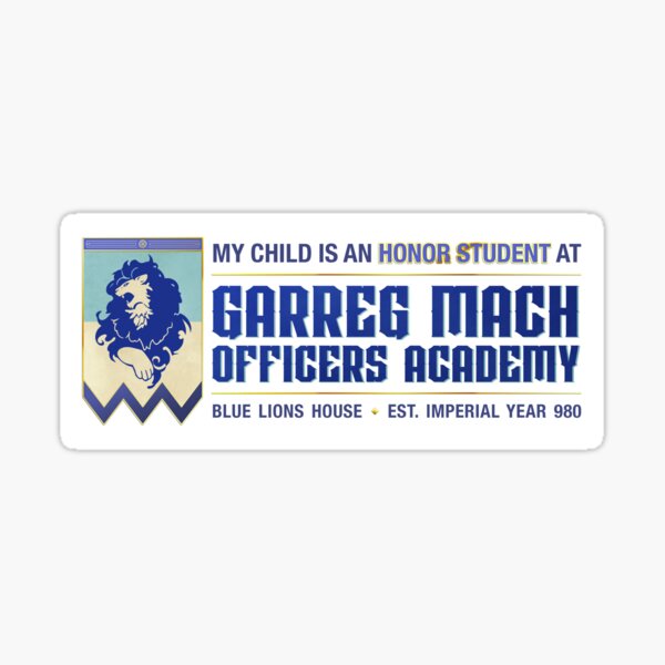 "Garreg Mach Honor Student (Blue Lions)" Sticker for Sale by ...