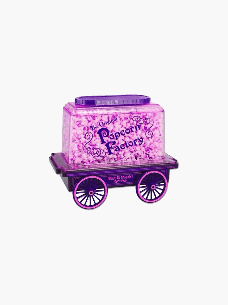 "Purple Popcorn Machine Sticker" Sticker for Sale by gardenparty69 ...