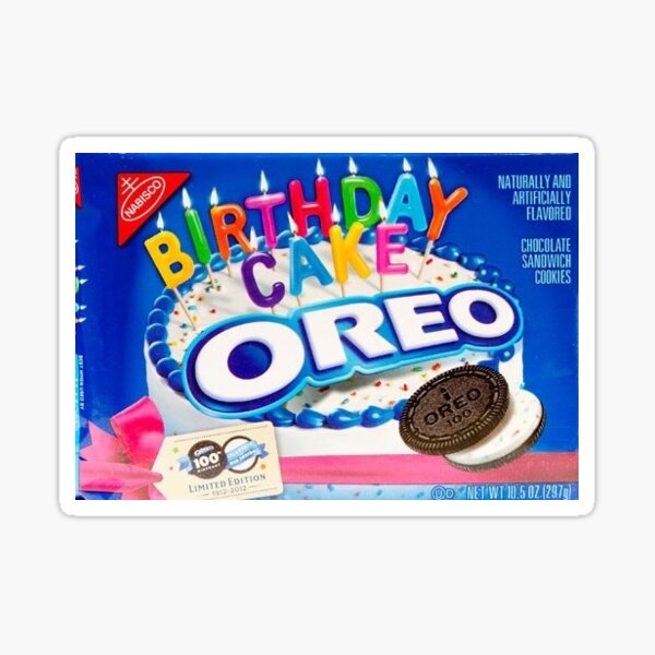 "Birthday Cake Oreos Sticker" Sticker for Sale by gardenparty69 | Redbubble