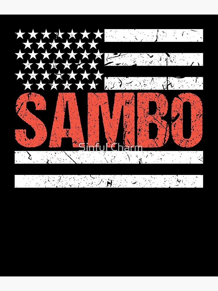 "Sambo USA Flag Russian Soviet Martial Art Combat MMA" Poster by ...