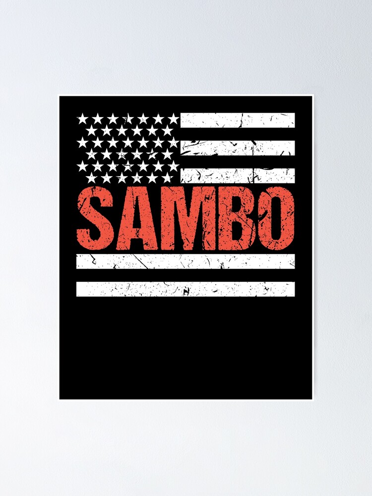 "Sambo USA Flag Russian Soviet Martial Art Combat MMA" Poster by ...
