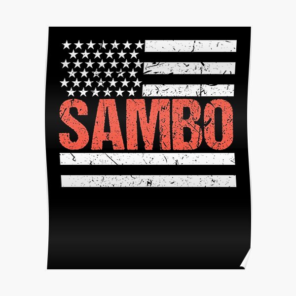 "Sambo USA Flag Russian Soviet Martial Art Combat MMA" Poster by ...