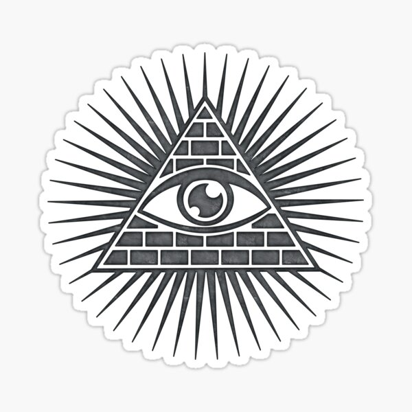 Pegatina «Ojo que todo lo ve, Ojo de la providencia, triángulo ...