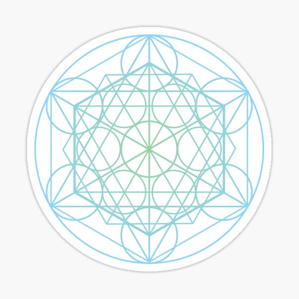 "Metatron Cube, Sacred Geometry" Sticker for Sale by DerSenat | Redbubble