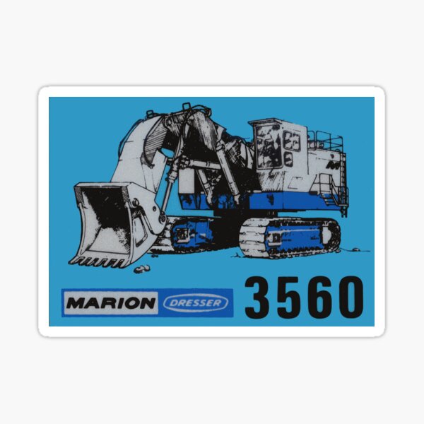"Large 3560 Hydraulic Mining Shovel Sticker" Sticker for Sale by jyy99 ...