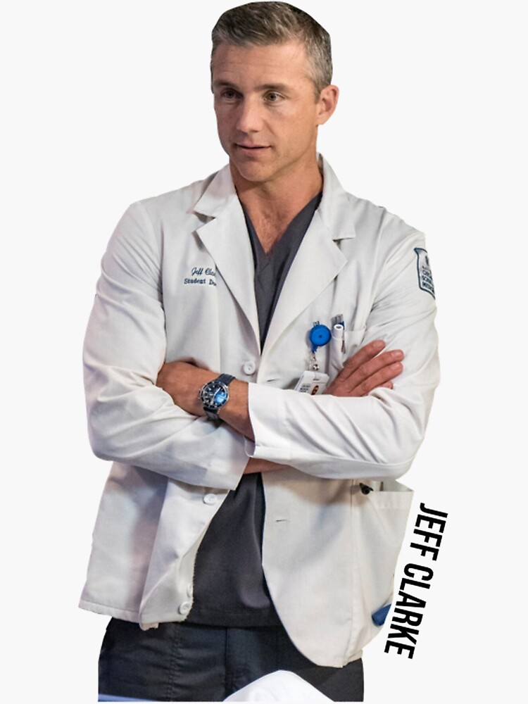 " CHICAGO MED - JEFF CLARKE - JEFF HEPHNER" Sticker for Sale by ...