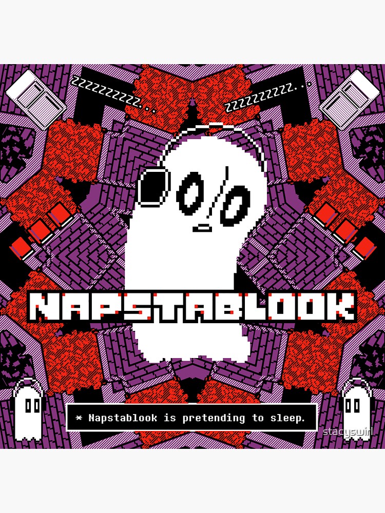 "Napstablook is Pretending to Sleep" Sticker for Sale by stacyswirl ...