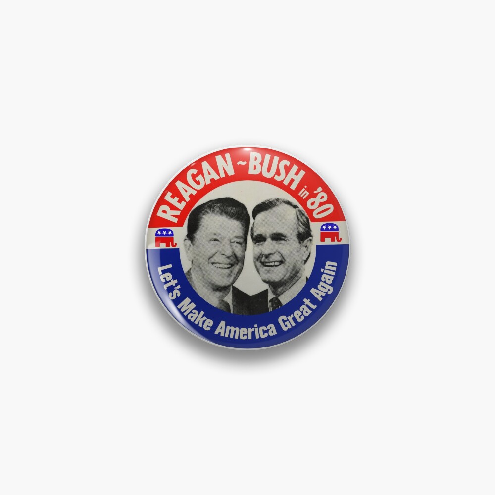 "Reagan Bush 1980 Election Campaign" Pin for Sale by zuen | Redbubble