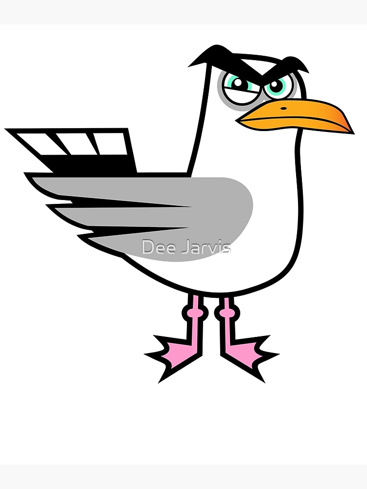 "Angry Seagull" Poster for Sale by tahoomie | Redbubble
