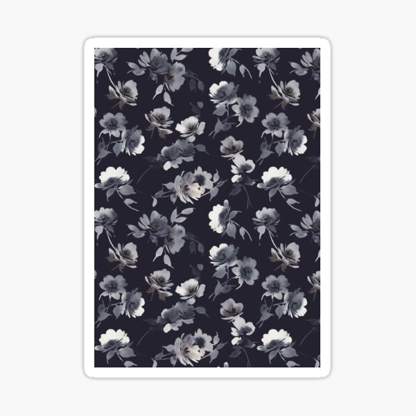 "Indigo Blue Floral Pattern" Sticker for Sale by lunaisdrawing | Redbubble