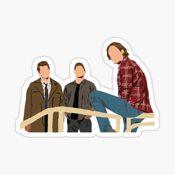 "Cas Sam and Dean" Sticker by nmakhani144 | Redbubble