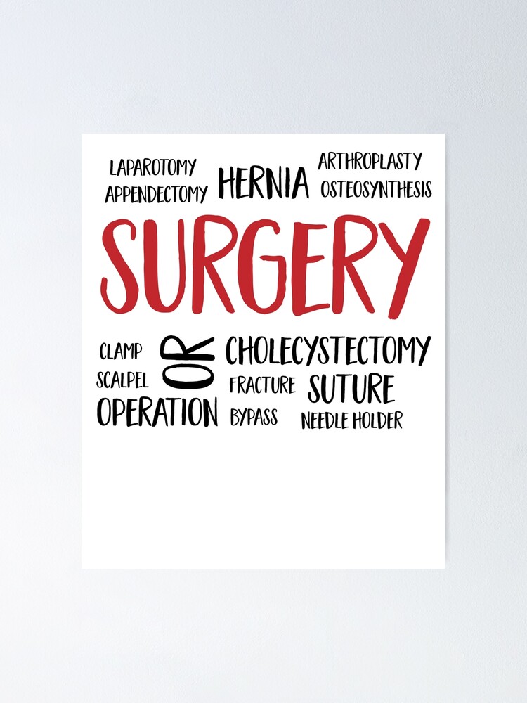 "Surgery" Poster by Vectorqueen | Redbubble