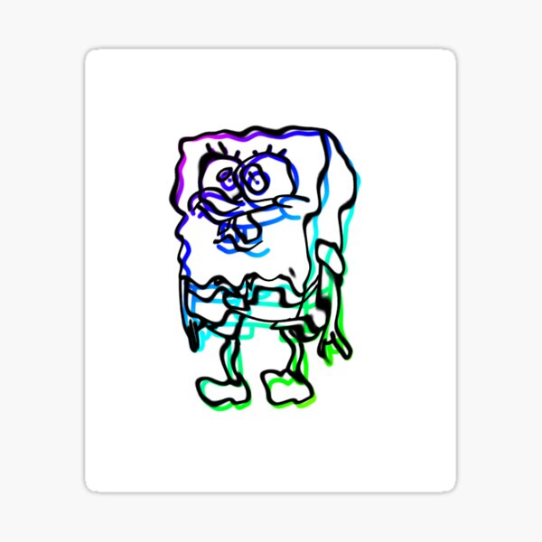 "LSD SpongeBob" Sticker for Sale by freezer01 | Redbubble