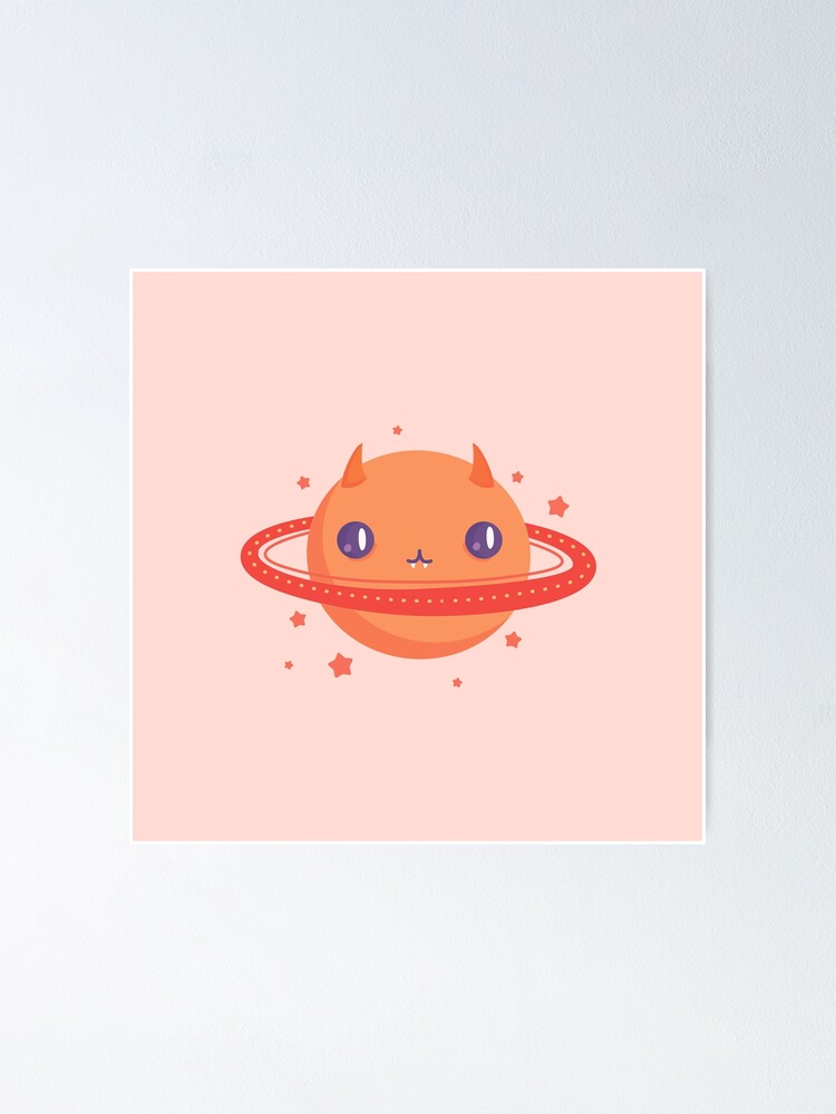 "cute evil planet" Poster for Sale by IngaTomoriyn | Redbubble