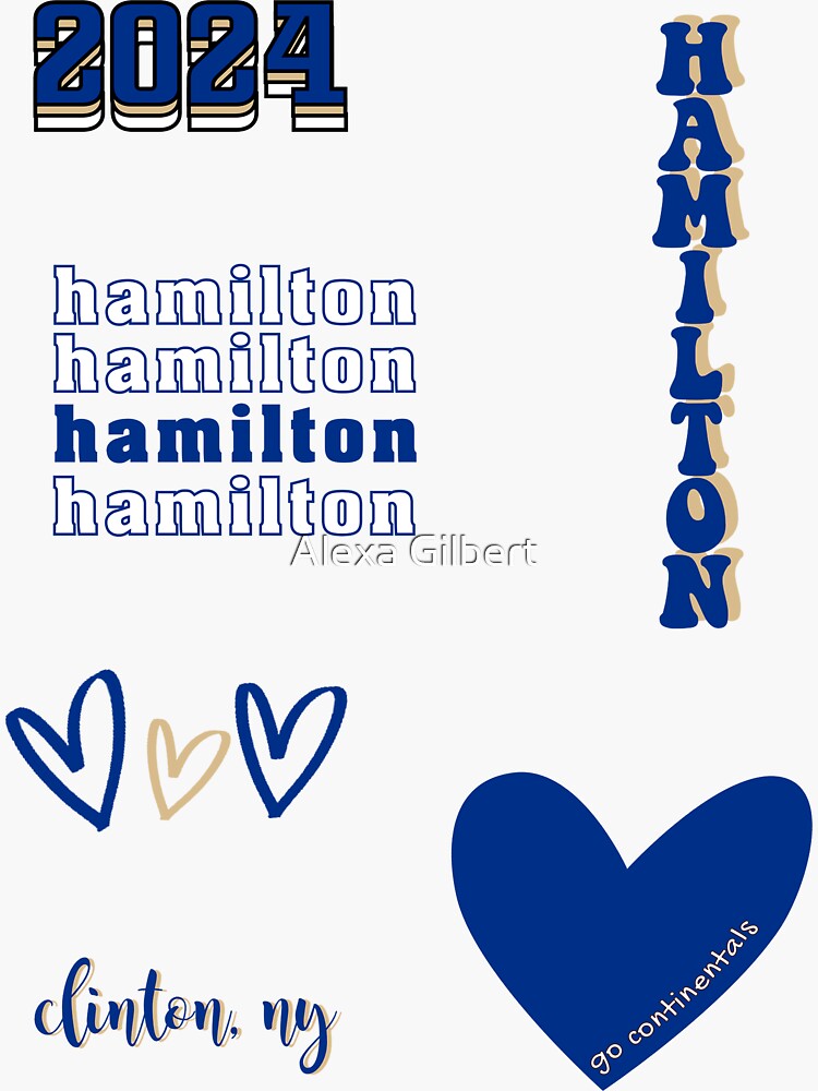 "hamilton college" Sticker for Sale by Alexa Gilbert | Redbubble